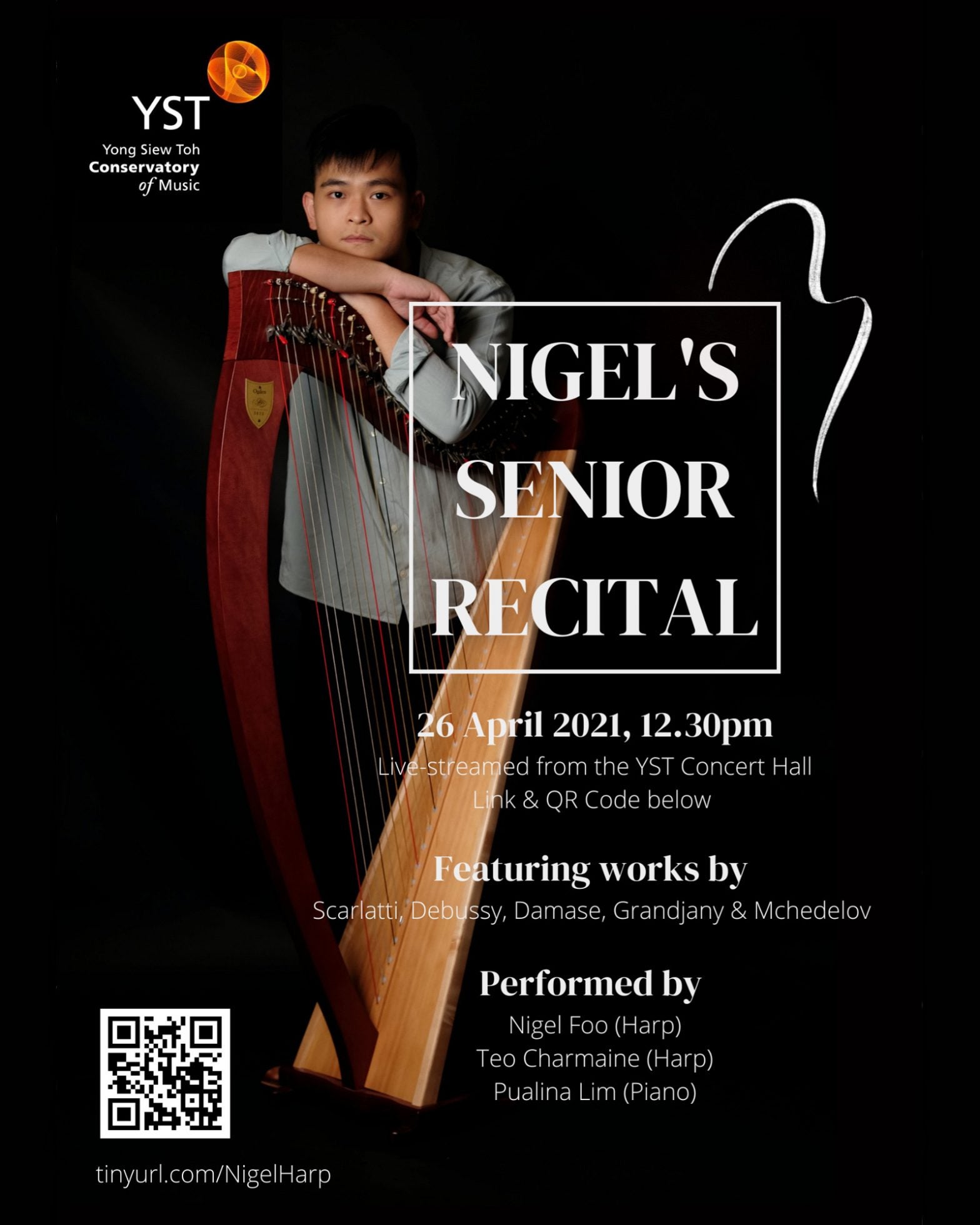 NIGEL FOO SHI RONG (B.Mus4), harp - YST Conservatory